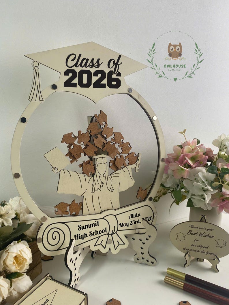 Class of 2026 Graduation Guest Book Alternative, Drop Box, Custom ...