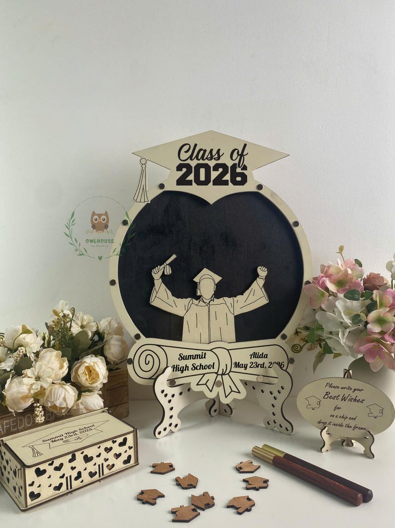 Graduation 2026 Gift Idea Guest Book Alternative, Personalized ...
