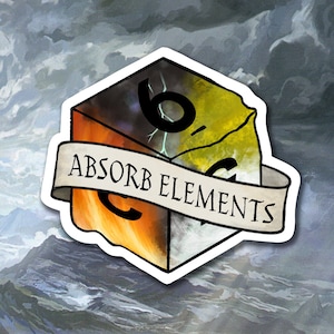 Absorb Elements Sticker Dnd Sticker - Dungeons and Dragons - Etsy