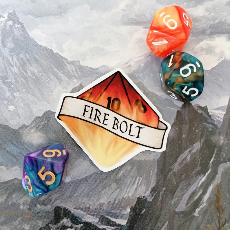 Fire Bolt Sticker Dnd Sticker Dungeons and Dragons - Etsy