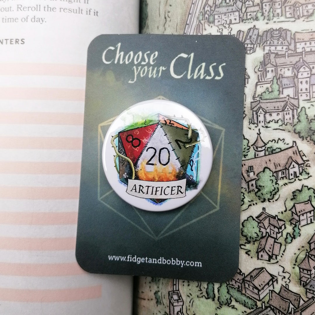 Dnd Articifer Badge Articifer Class Pin Badge 38mm Badge D20 Critical ...