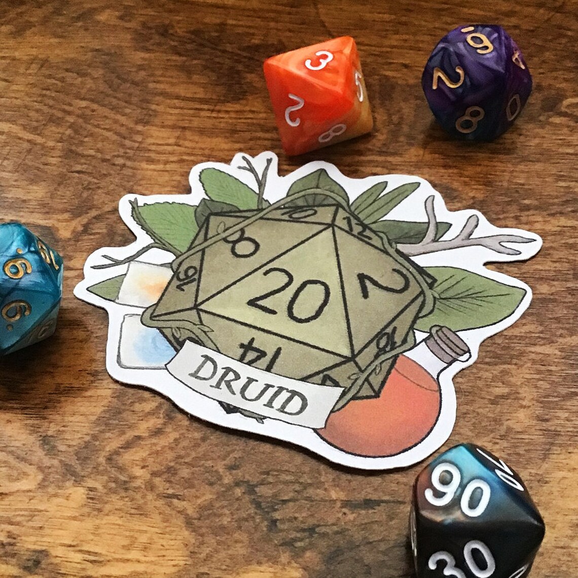 Dnd Sticker Druid Class Critical Role D20 Druid - Etsy