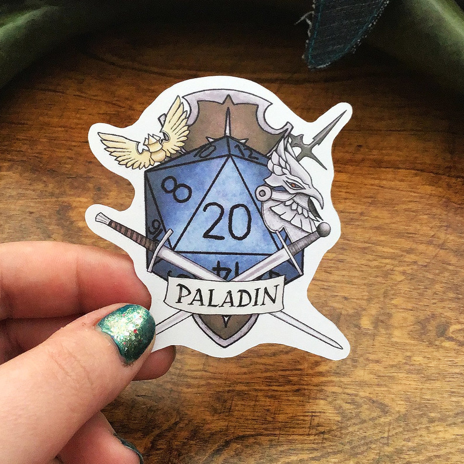 Dnd Sticker Paladin Class Critical Role D20 Paladin | Etsy