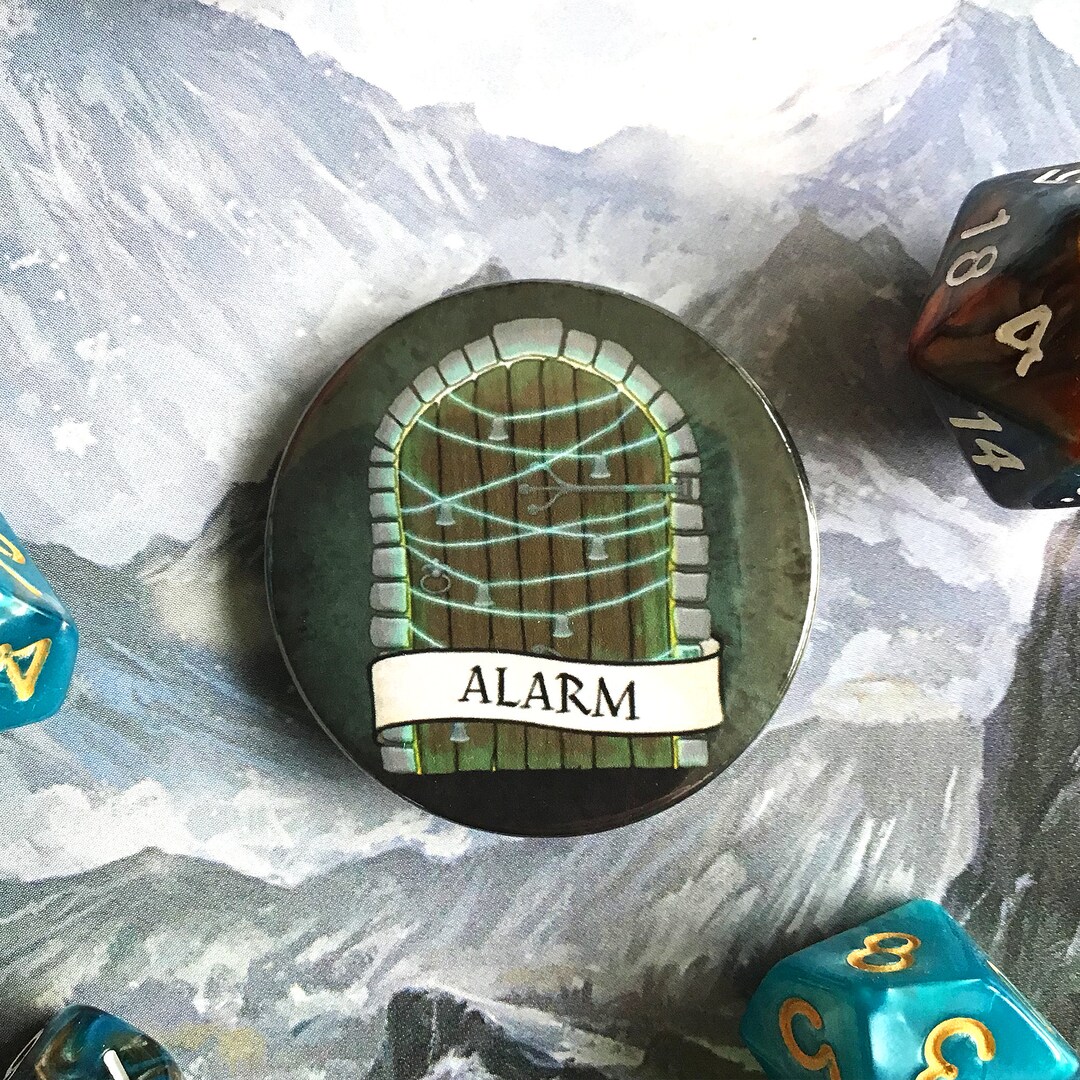 Alarm Badge Spell Badge 38mm Badge Dungeons and Dragons Badge - Etsy