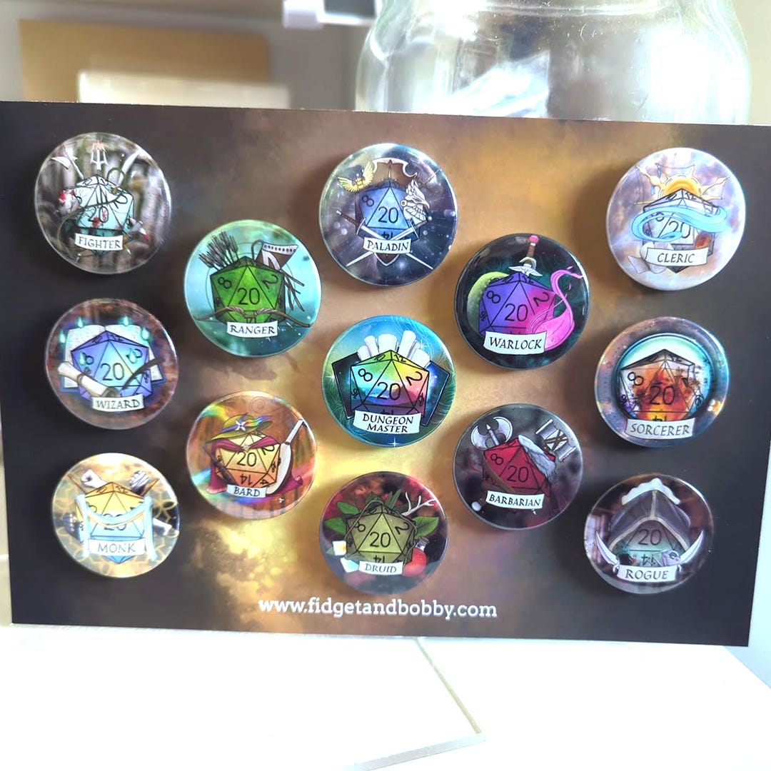 Dnd 13 Badge Collection - All 12 Base Classes and DM in One Set - Etsy
