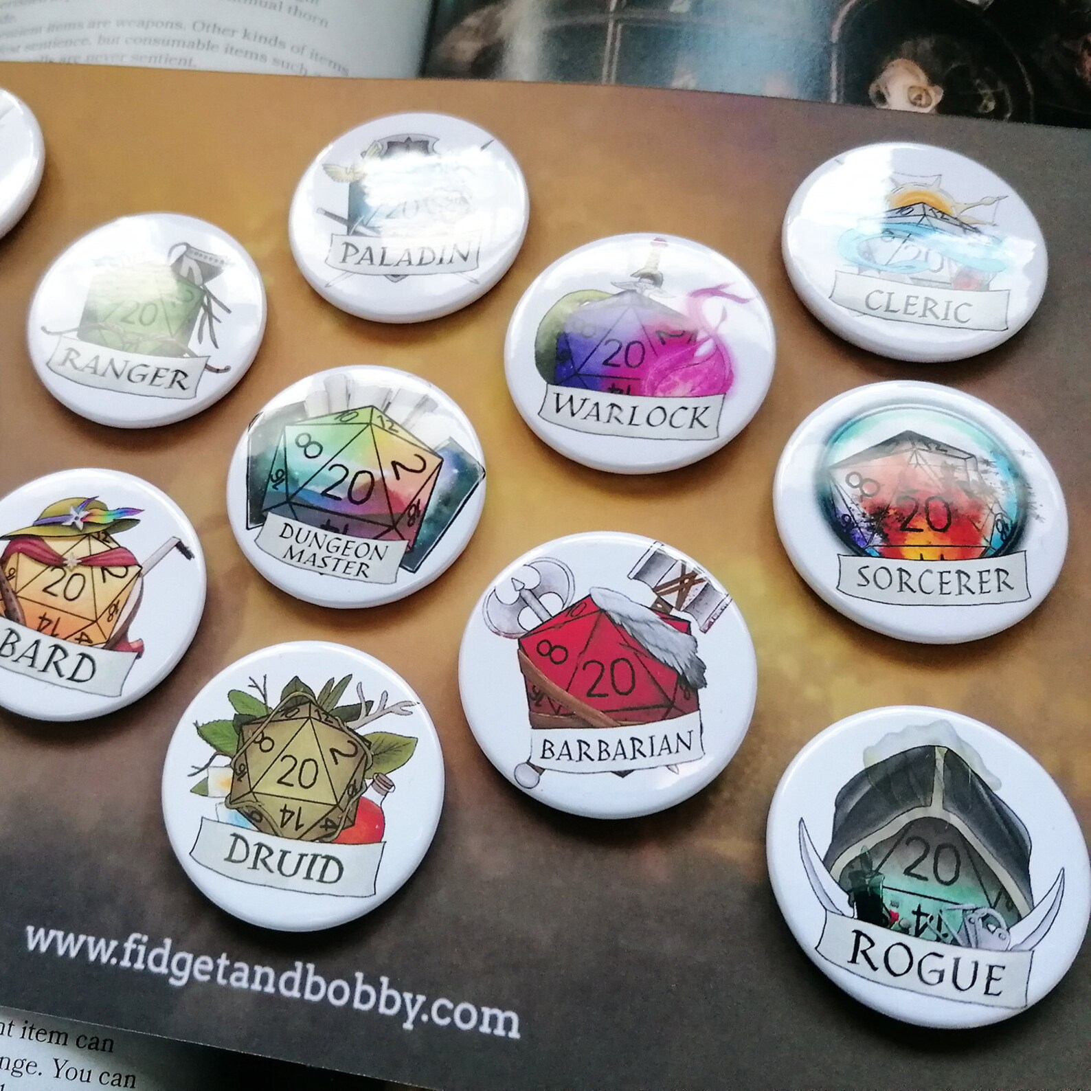 Dnd 13 Badge Collection All 12 Base Classes and DM in One - Etsy