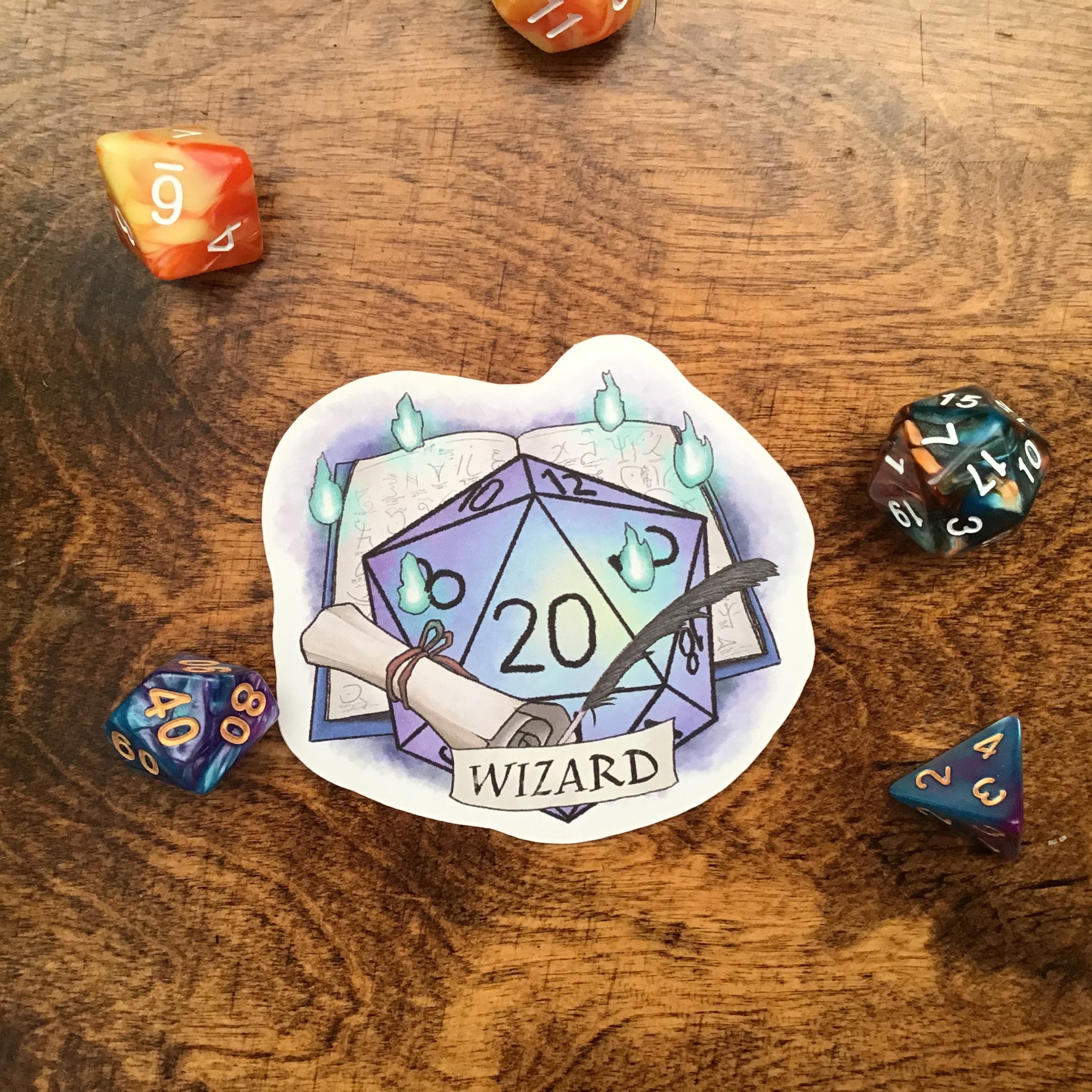 Dnd Sticker Wizard Class Critical Role D20 Wizard | Etsy