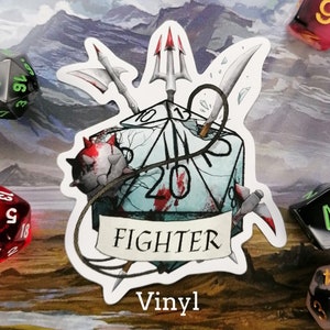 Dnd Sticker Fighter Class Critical Role D20 Fighter Dungeons and ...
