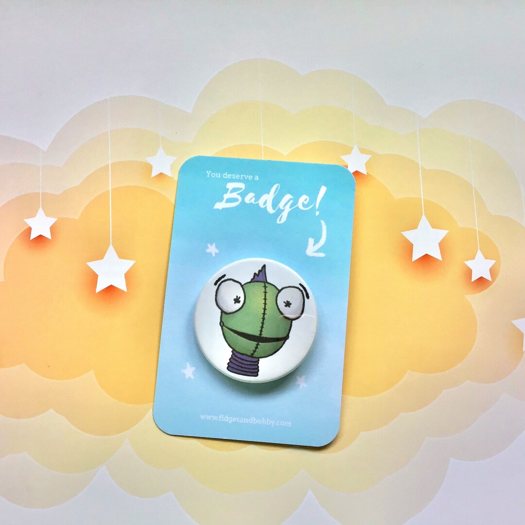 Bip the Robot Badge - 38mm - Cute Badge - Etsy