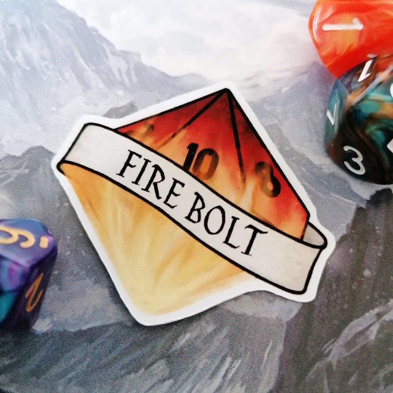 Fire Bolt Sticker Dnd Sticker Dungeons and Dragons - Etsy