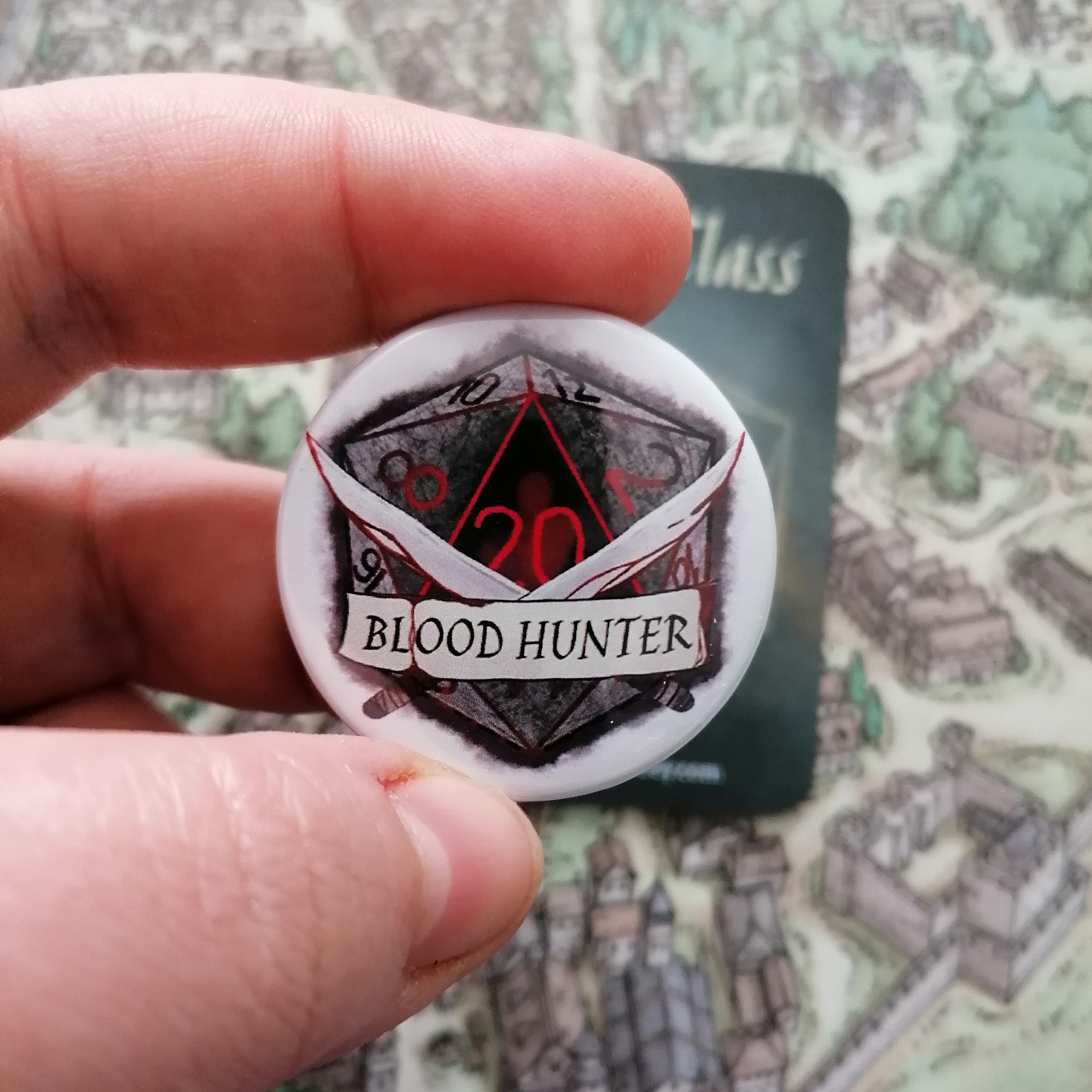 Dnd Blood Hunter Badge Blood Hunter Class Pin Badge 38mm - Etsy
