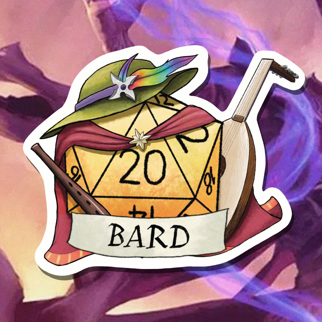 Dnd Sticker Bard Class Critical Role D20 Bard Dungeons and Dragons - Etsy