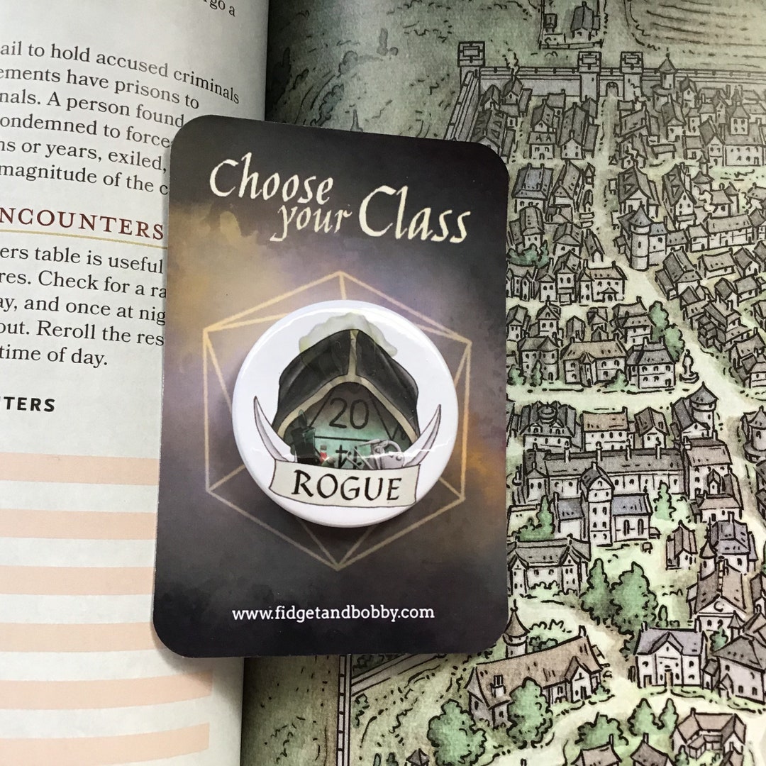 Dnd Rogue Badge Rogue Class Pin Badge 38mm Badge D20 Critical Role - Etsy