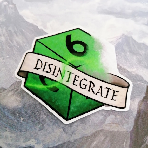 Disintegrate Sticker Dnd Sticker Dungeons and Dragons - Etsy
