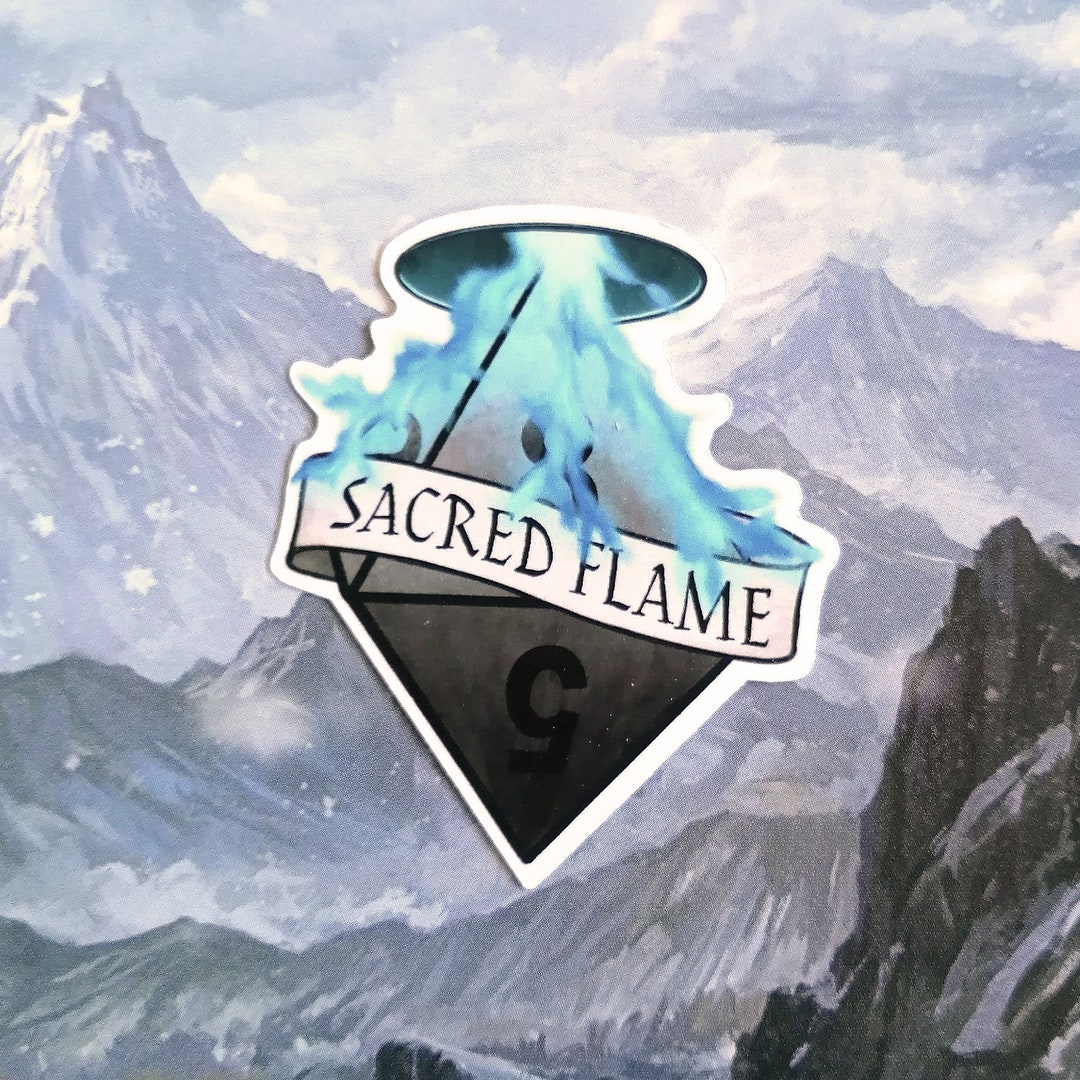 Sacred Flame Sticker Dnd Sticker Dungeons and Dragons - Etsy