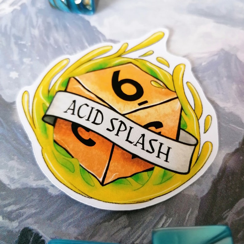 Acid Splash Sticker Dnd Sticker Dungeons and Dragons - Etsy