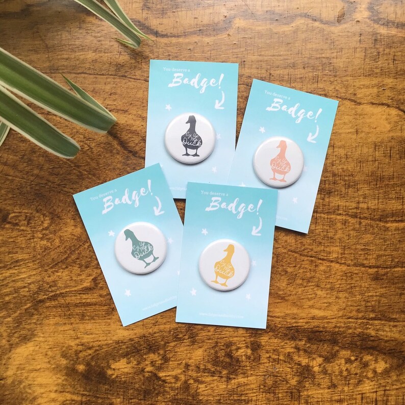 Ey up Me Duck Badge Derby Badge Duck Badge Yellow Cute - Etsy
