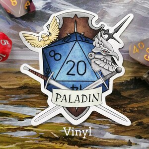 Dnd Sticker - Paladin Class - Critical Role - D20 - Paladin Dungeons ...