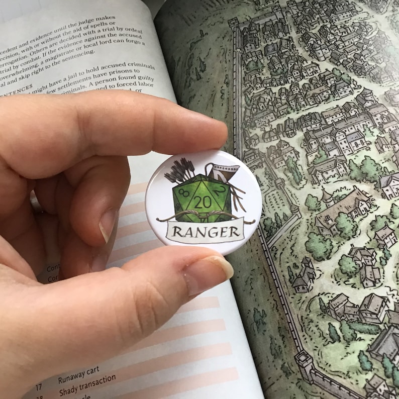 DnD Ranger Badge Ranger Class Pin Badge 38mm Badge D20 | Etsy