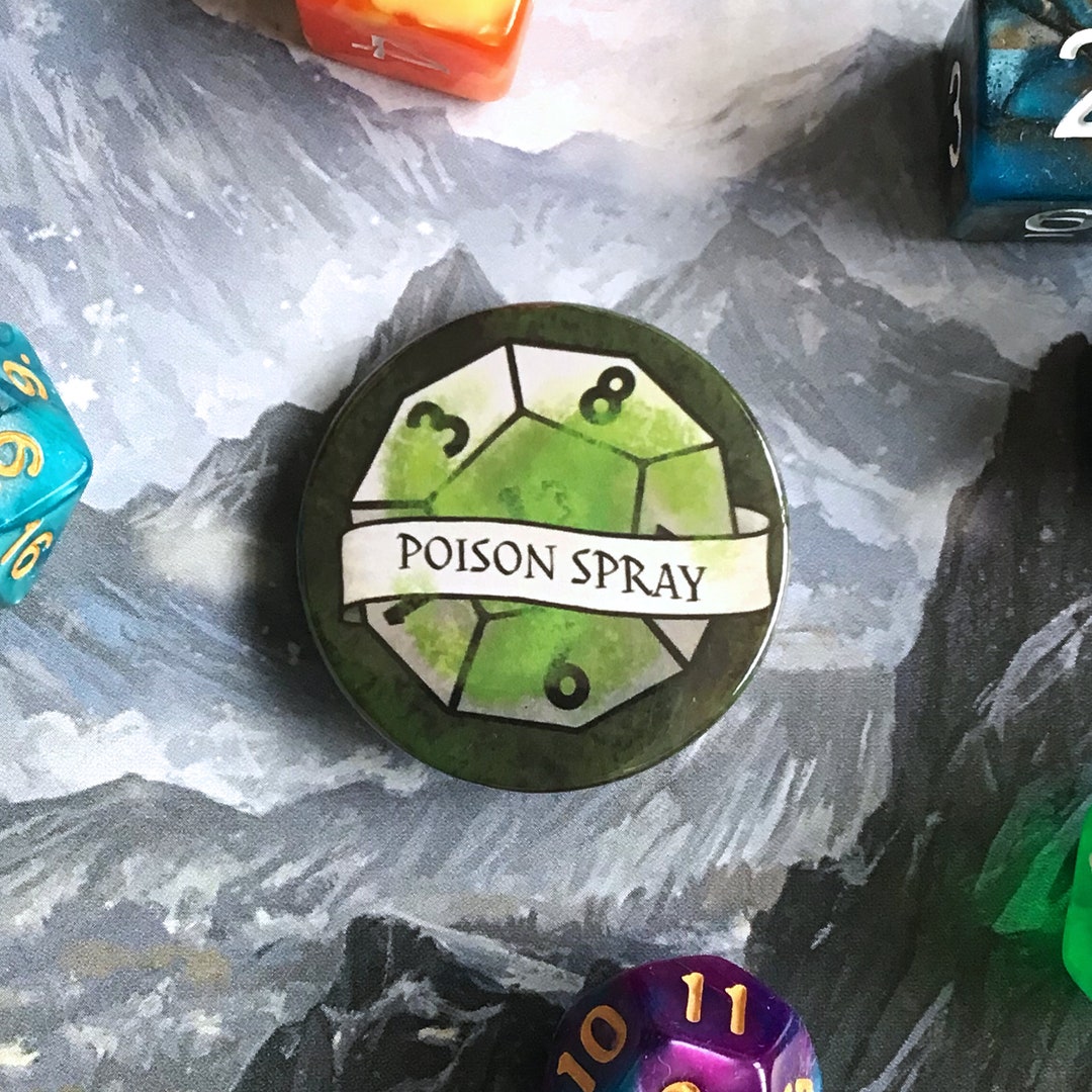 Poison Badge Spell Badge 38mm Badge Dungeons and Dragons Badge - Etsy