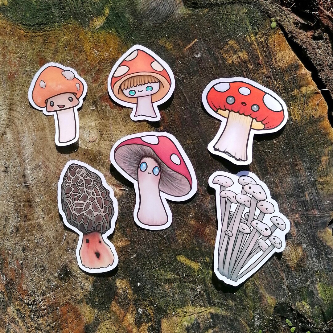 Mushroom Friends Sticker Pack Cute Stickers Journal Stickers Bullet ...