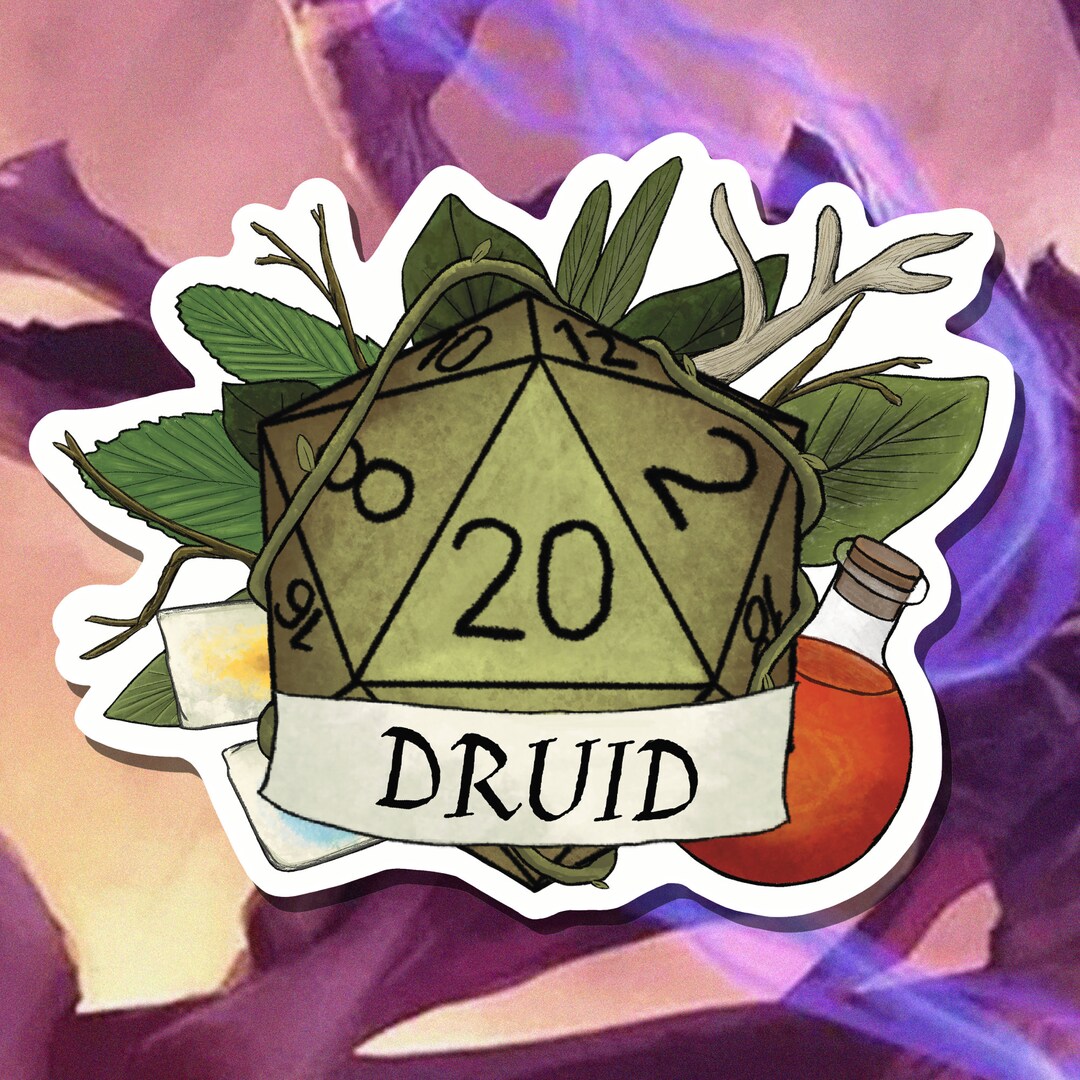 Dnd Sticker Druid Class Critical Role D20 Druid Dungeons and Dragons - Etsy