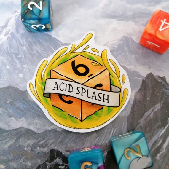 Acid Splash Sticker Dnd Sticker Dungeons and Dragons | Etsy