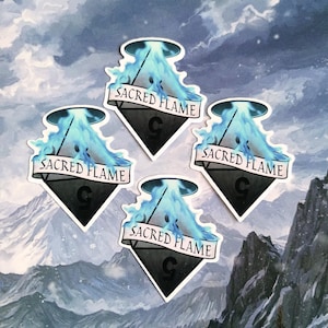 Sacred Flame Sticker Dnd Sticker - Dungeons and Dragons - Etsy
