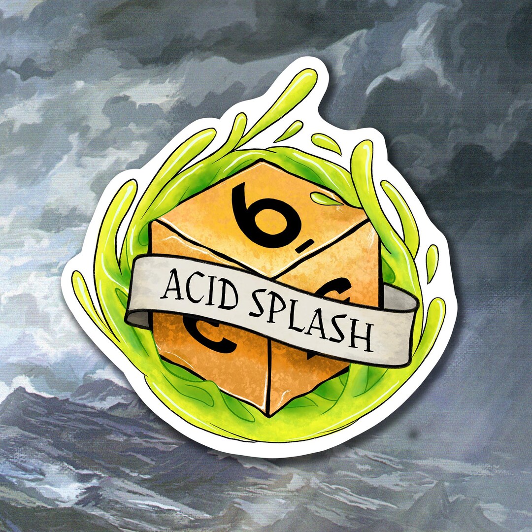 Acid Splash Sticker - Dnd Sticker - Dungeons and Dragons - Etsy