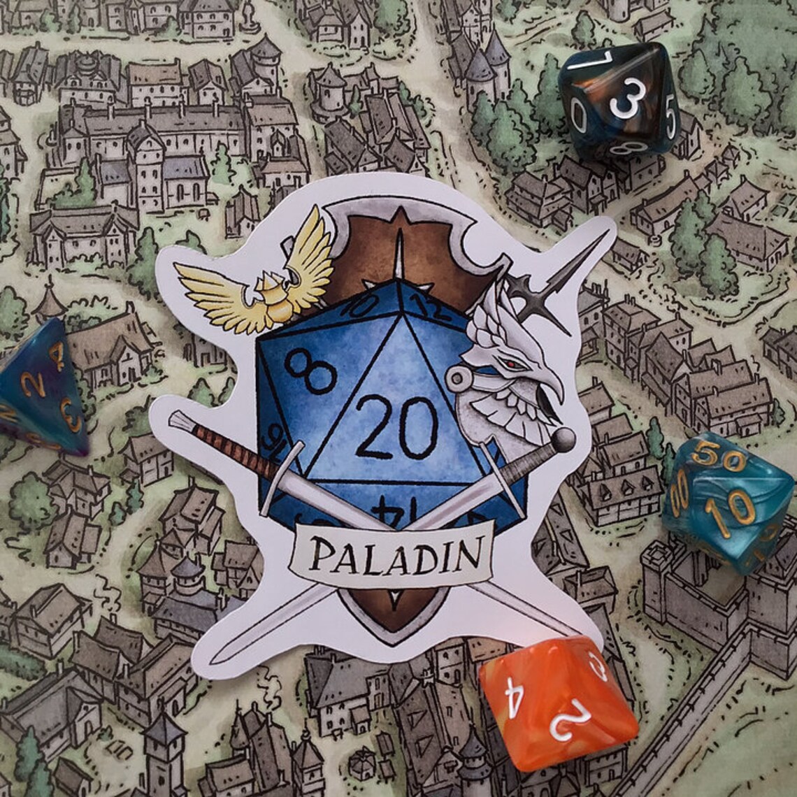Dnd Sticker Paladin Class Critical Role D20 Paladin | Etsy