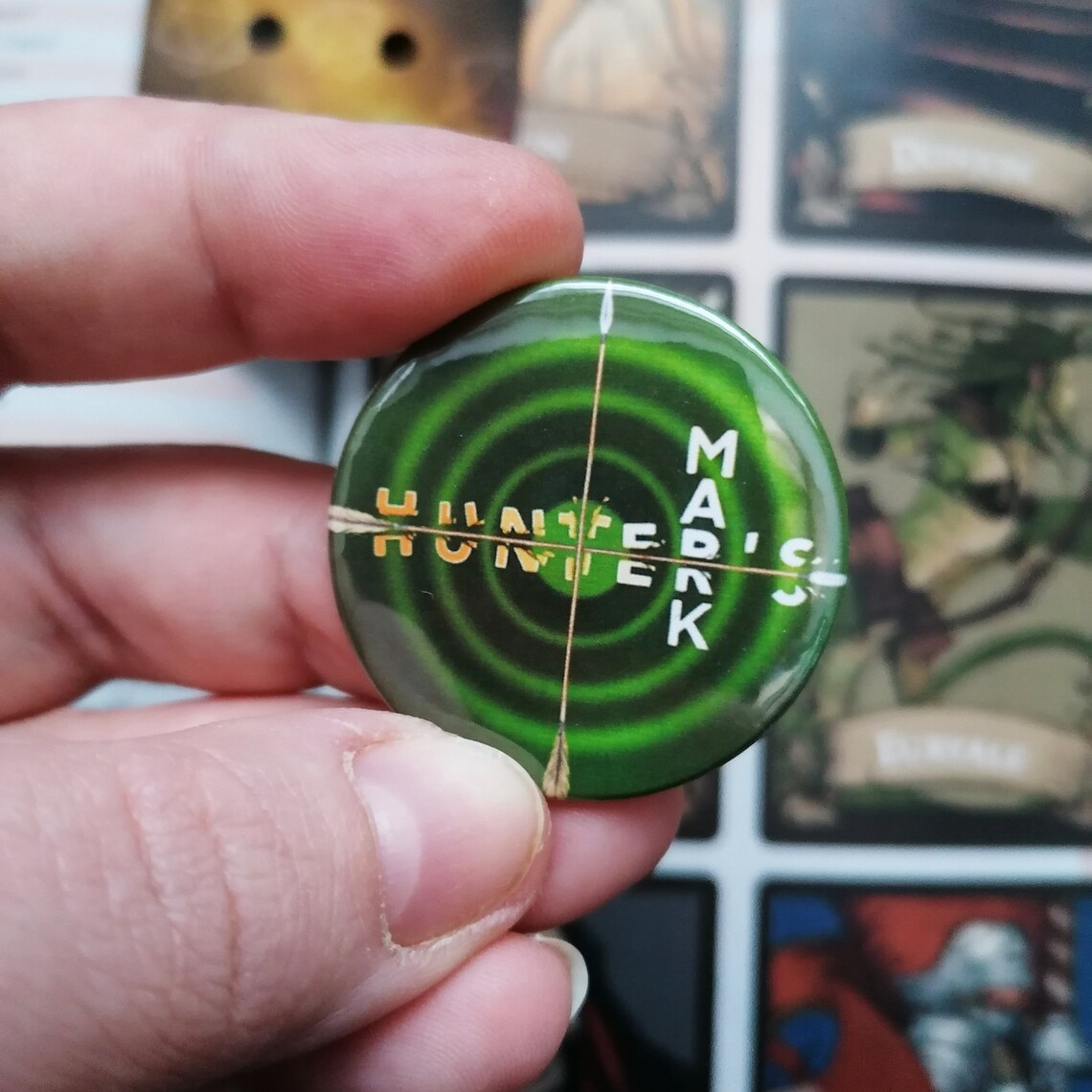 Hunter's Mark Dnd Badge: Handmade Ranger Pin (38mm) - Etsy