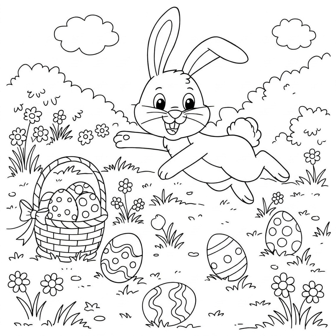 20 Easter Colouring Pages - Etsy