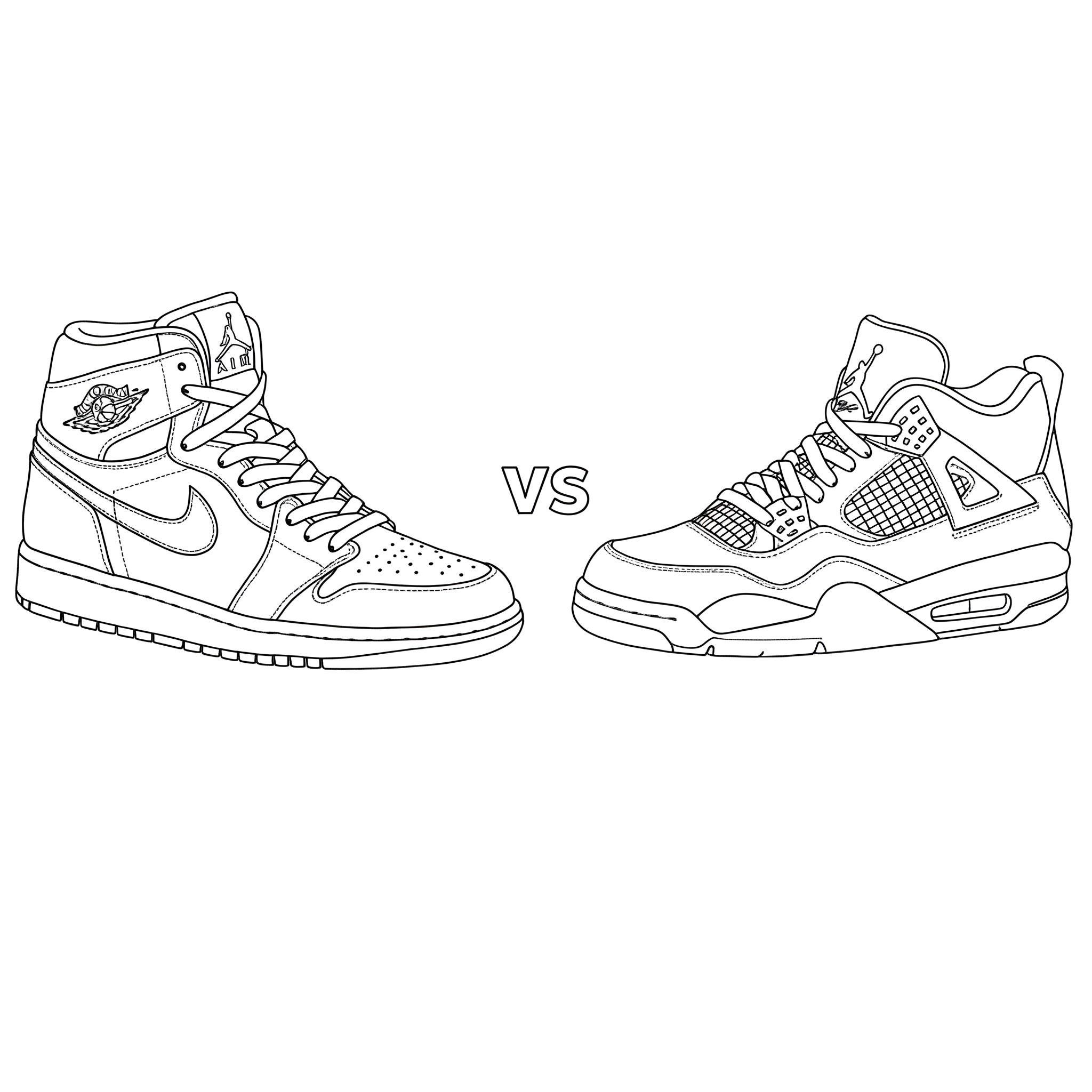 Jordan Sneaker Colouring 20 Pages PDF - Etsy