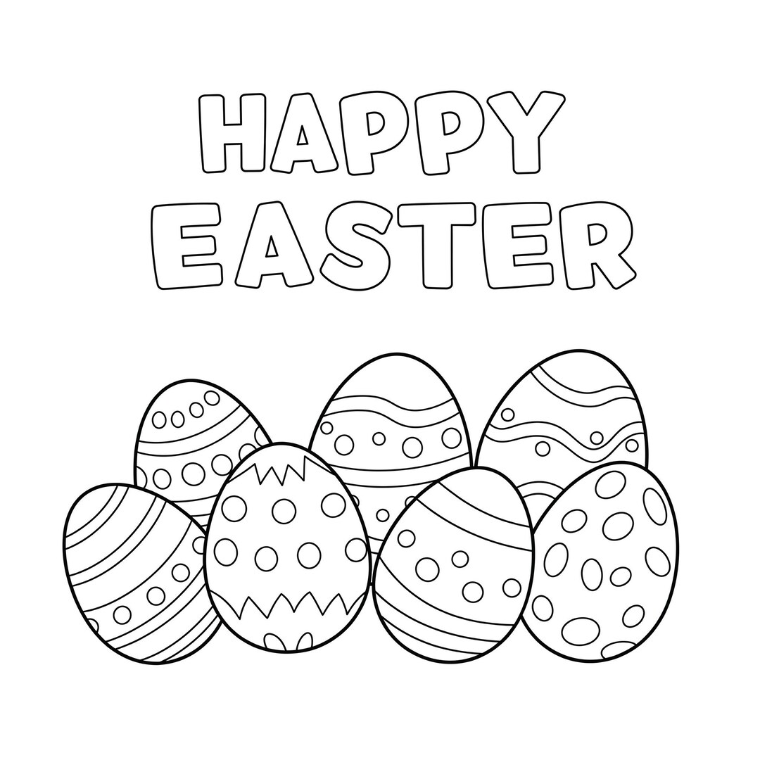 Easter Colouring Pages - Etsy