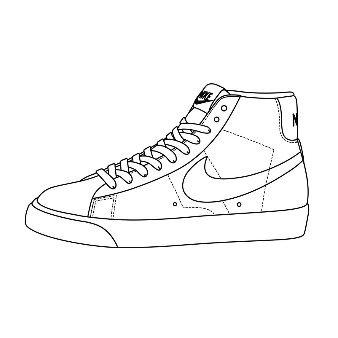 20 Sneaker Colouring Pages PDF - Etsy