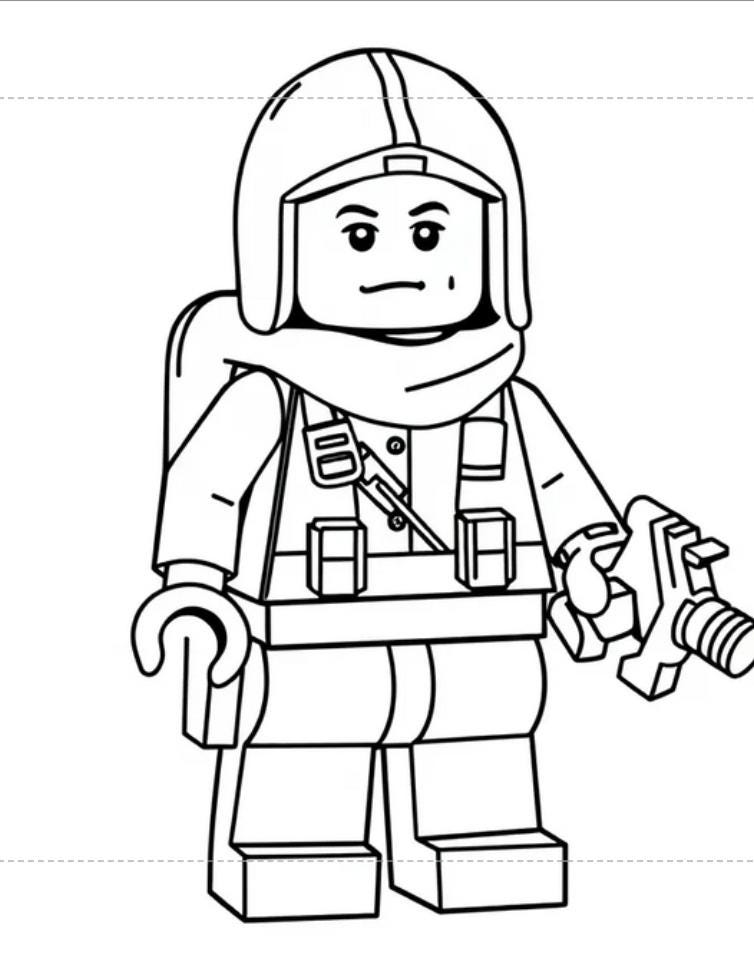 35 Brick Minifigure Colouring Pages PDF - Etsy