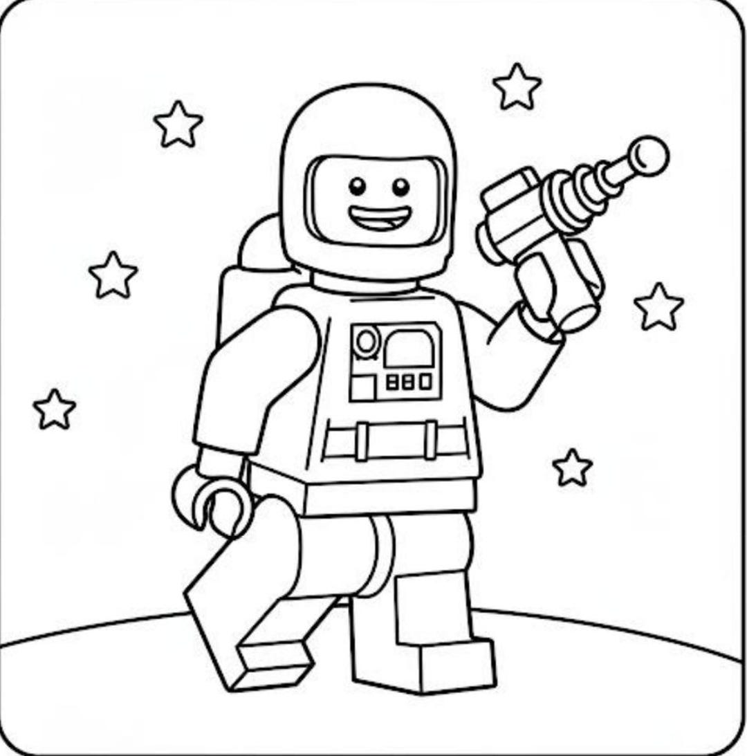 Bricks Minifigure Colouring Pages PDF - Etsy