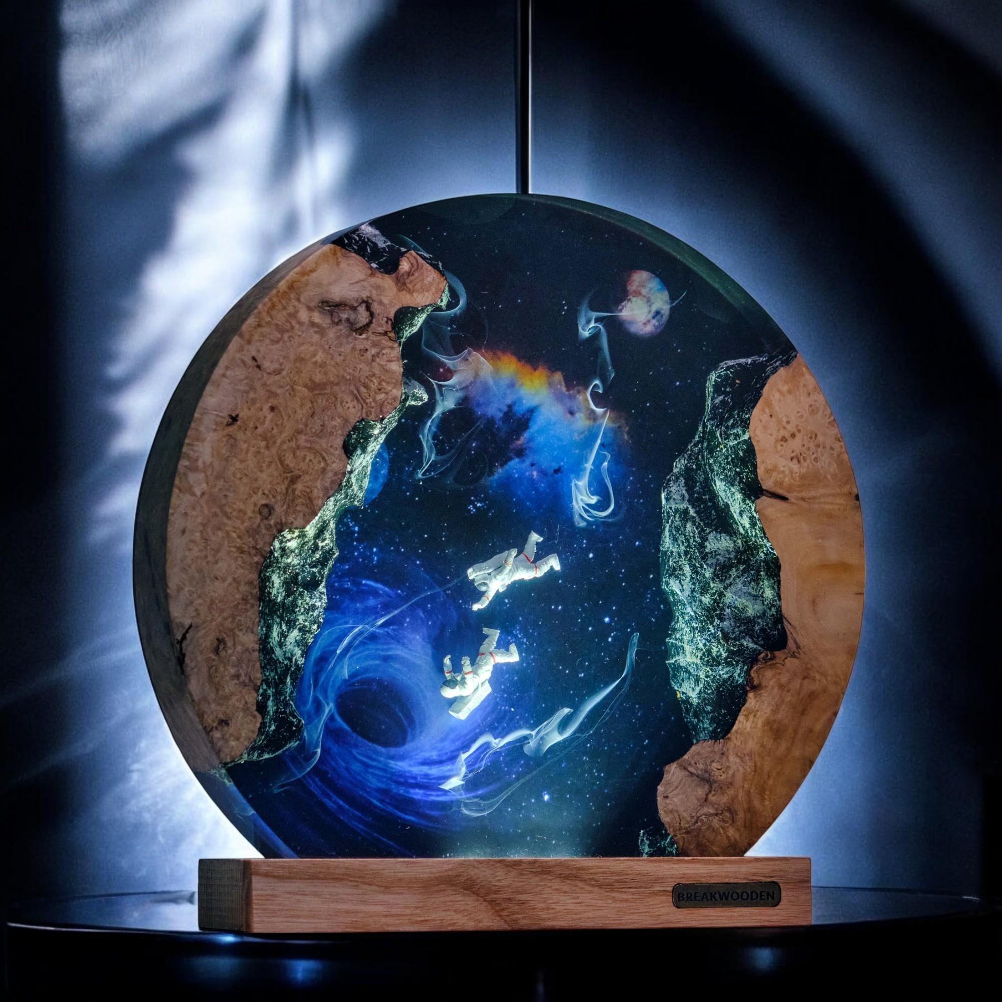 Handmade Astronaut Galaxy Resin Lamp: Personalized Space Decor - Etsy