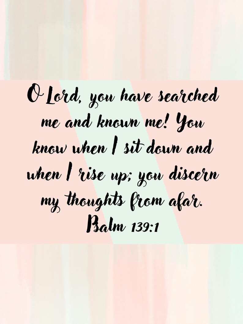 You Discern My Thoughts. Bible Verse Poster - Etsy