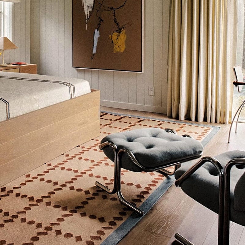 Large Knotted Beige Rug - Etsy