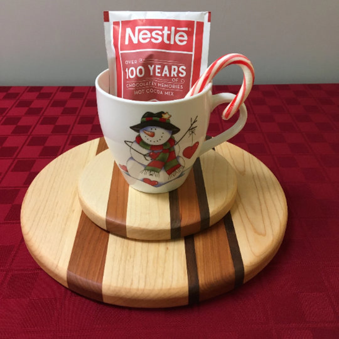 Regular Mini or Gift Set Round Cutting Charcuterie Butter Board Trivet ...