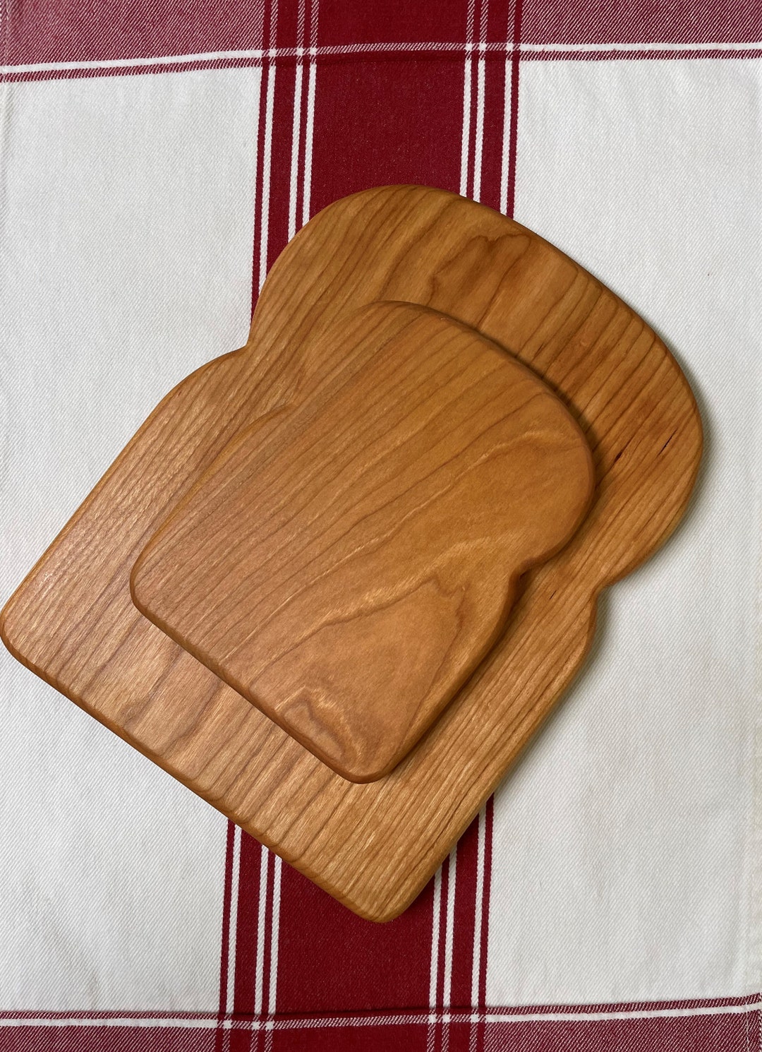 Solid Cherry Toast Bread Shaped Cutting Board Charcuterie Butter Board ...