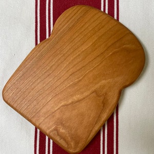 Solid Cherry Toast Bread Shaped Cutting Board Charcuterie Butter Board ...