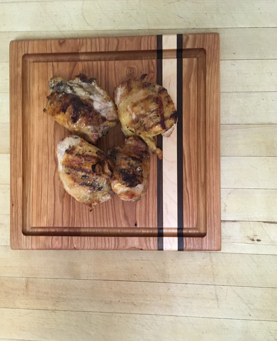 Square Cutting Board Trivet Serving Tray With Extra Deep | Etsy