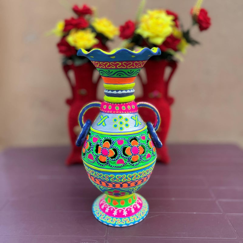 Colorful Flower Vase - Etsy