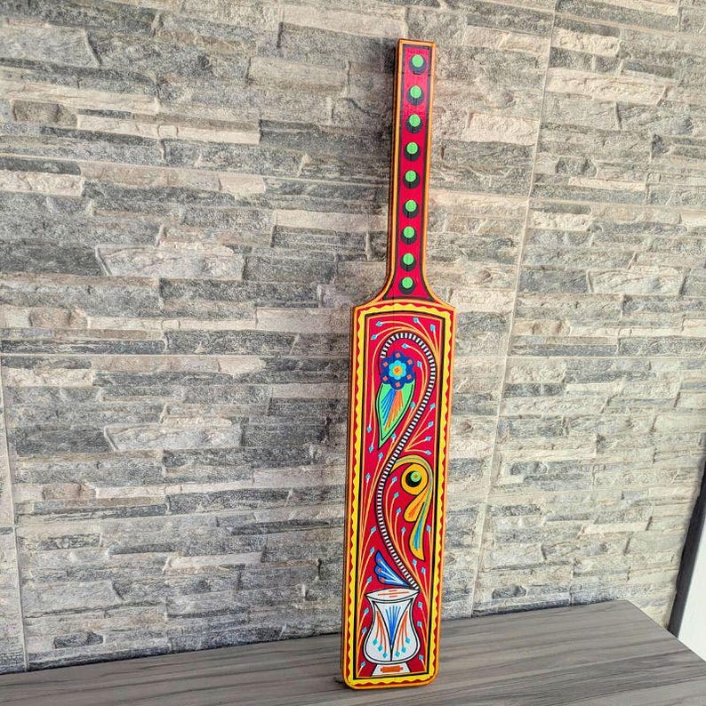Personalized Truck Art Cricket Bat | Handmade Pakistani Folk Art Decor ...