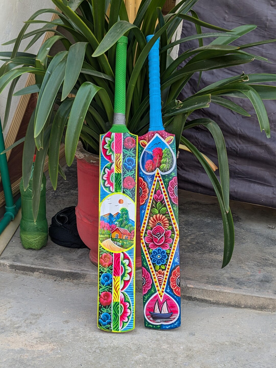 Hand Painted Cricket Bat | Pakistani Truck Art Bat | Unique Sports ...