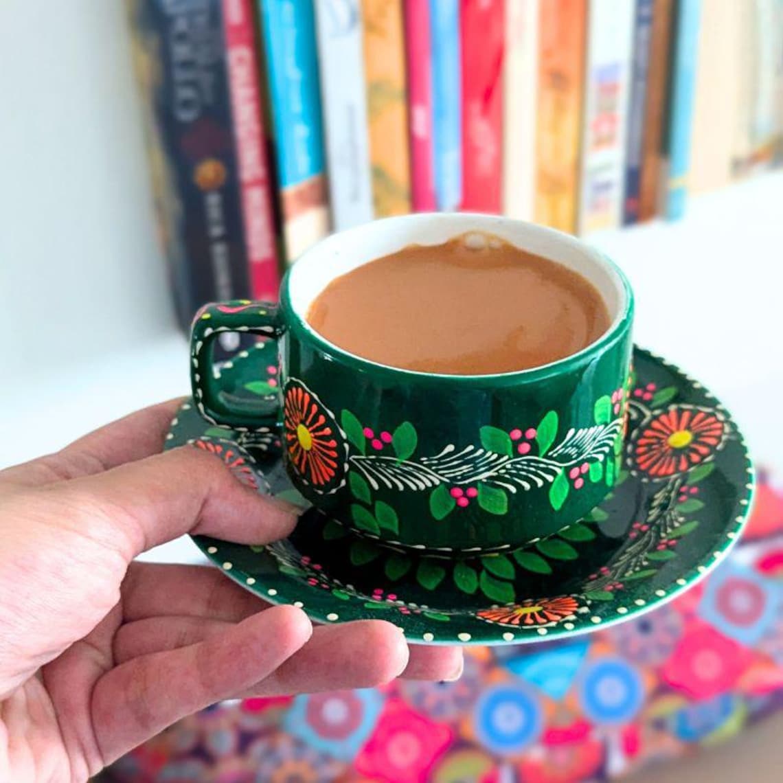 Hand Painted Mandala Tea Cup Set: Pakistani Truck Art Ceramic Cups ...