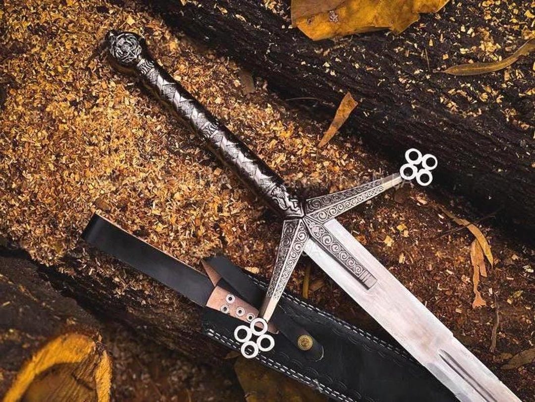 Handmade Scottish Claymore Sword J2 Steel Highland Claymore Black ...