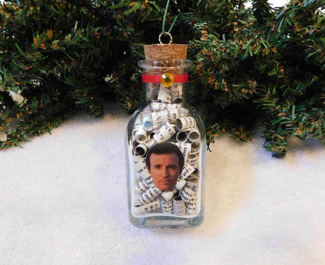 Bruce Springsteen Lyrics in A Bottle Christmas Ornament - Album Liner ...
